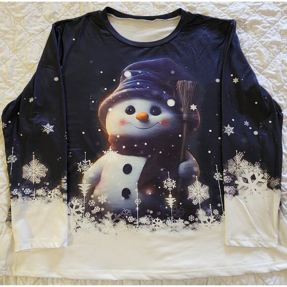 Temu | Tops | Temu Snowman Elegant Stretch Top | Poshmark